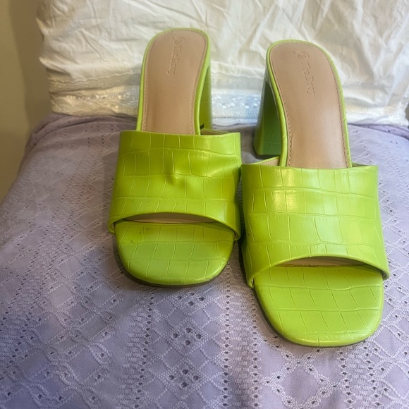 The Drop | Shoes | Vibrant Lime Green Womens Mules | Poshmark